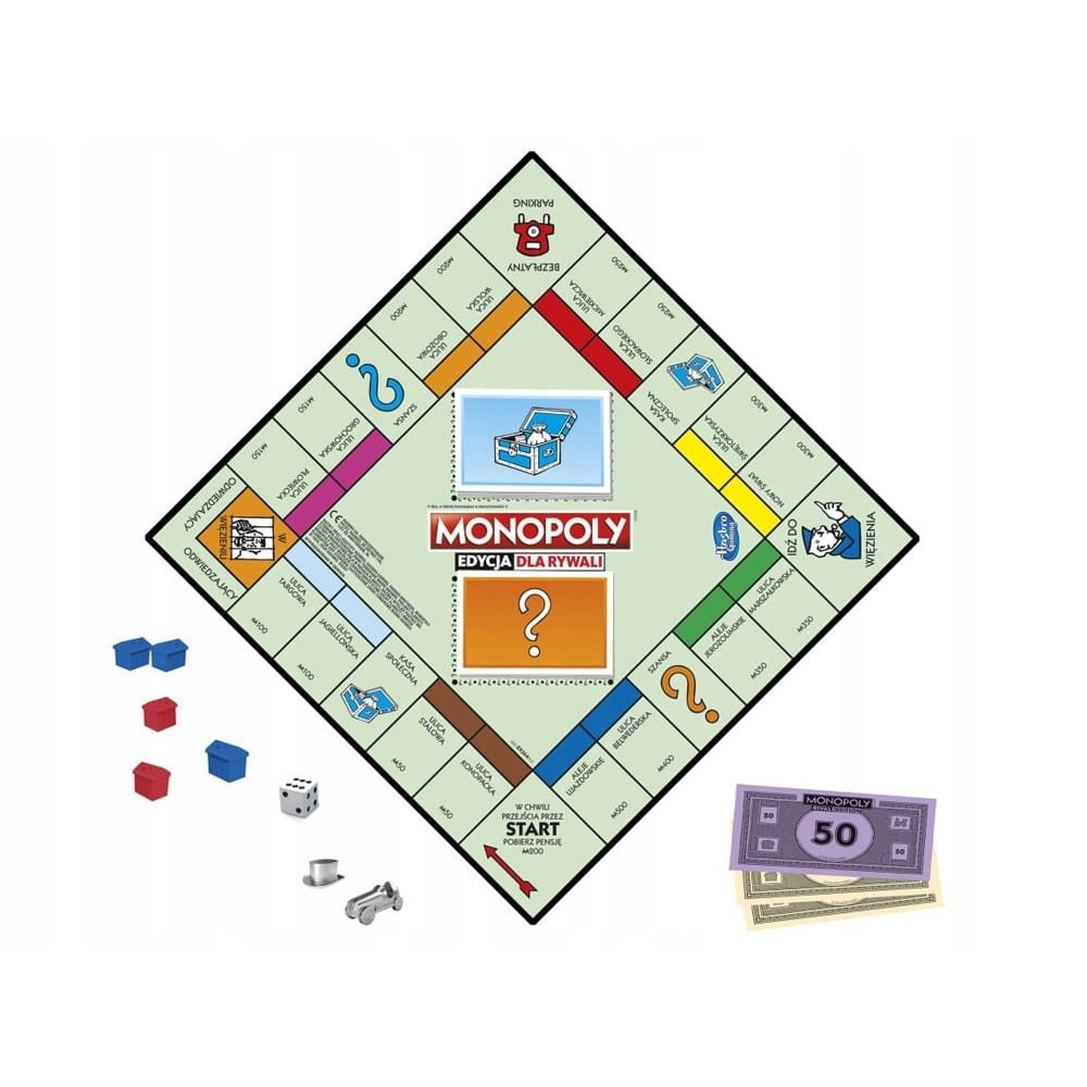 HASBRO GRA PLANSZOWA MONOPOLY EDYCJA DLA RYWALI E9264 WERSJA PL ...
